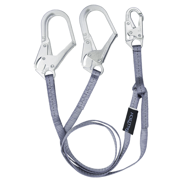 6' Web Restraint Lanyard, Double-leg Fixed-length with Steel Connector ...