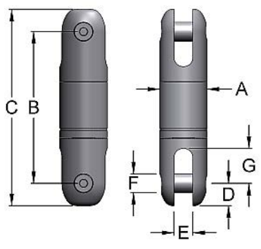 Miller Hydro Link Stainless Steel Swivels, Model C-454 Bullet Nose to ...