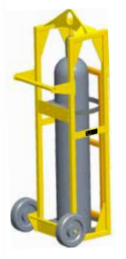 500 lbs 1-Tank Bottle Lifter / Cart With Straps And Locking Doors (256 ...