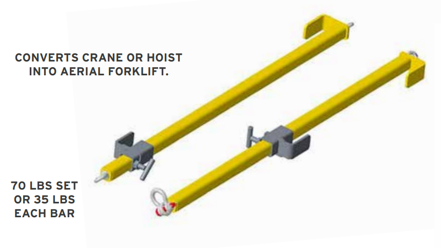 4,000 lbs Pallet Lift Bar Pair (17449) – Maskell Rigging & Equipment