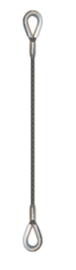 Single-leg Thimble Eye & Thimble Eye Wire Rope Sling — Maskell Rigging ...